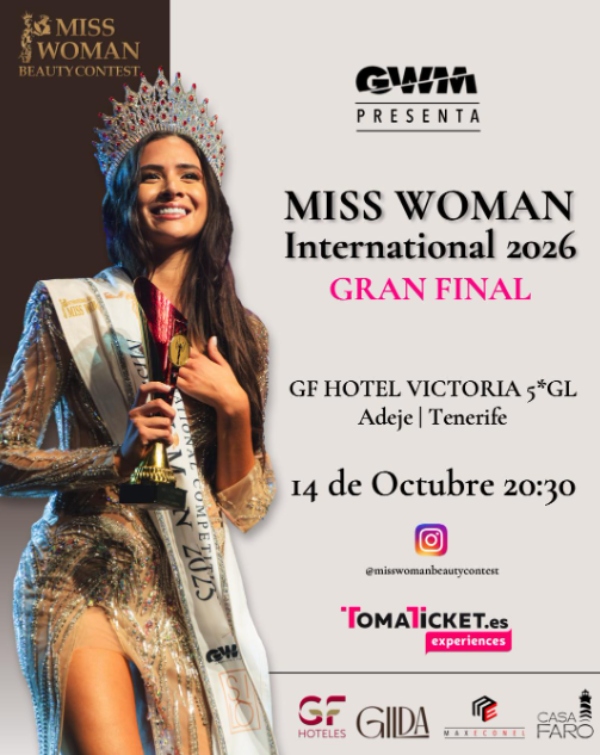 Eintritte Miss Woman International 2026 en Tenerife | entrées.es